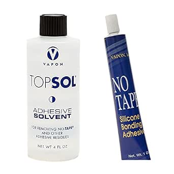 Vapon No Tape Liquid Adhesive (1 oz) and Topsol Adhesive Remover ...