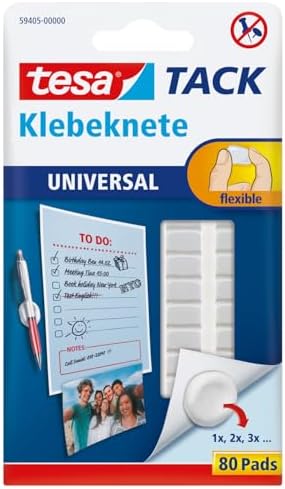 UHU Patafix blanche - pastilles adhésives prédécoupées, pâte à fixer ...