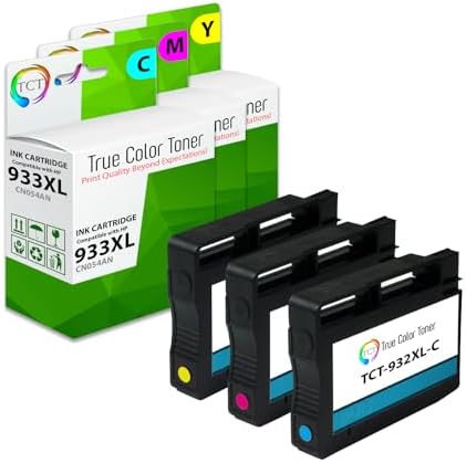 Amazon.com: TCT 932XL 933XL Color Ink Cartridge 3 Pack - Compatible ...