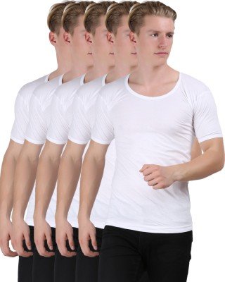CIVIS Men's Cotton Vest - Pack of 5(Remotexrns-100_ White 100) : Amazon ...