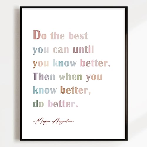 Amazon.com: Motivational Wall Decor - Maya Angelou Quote Office Wall ...