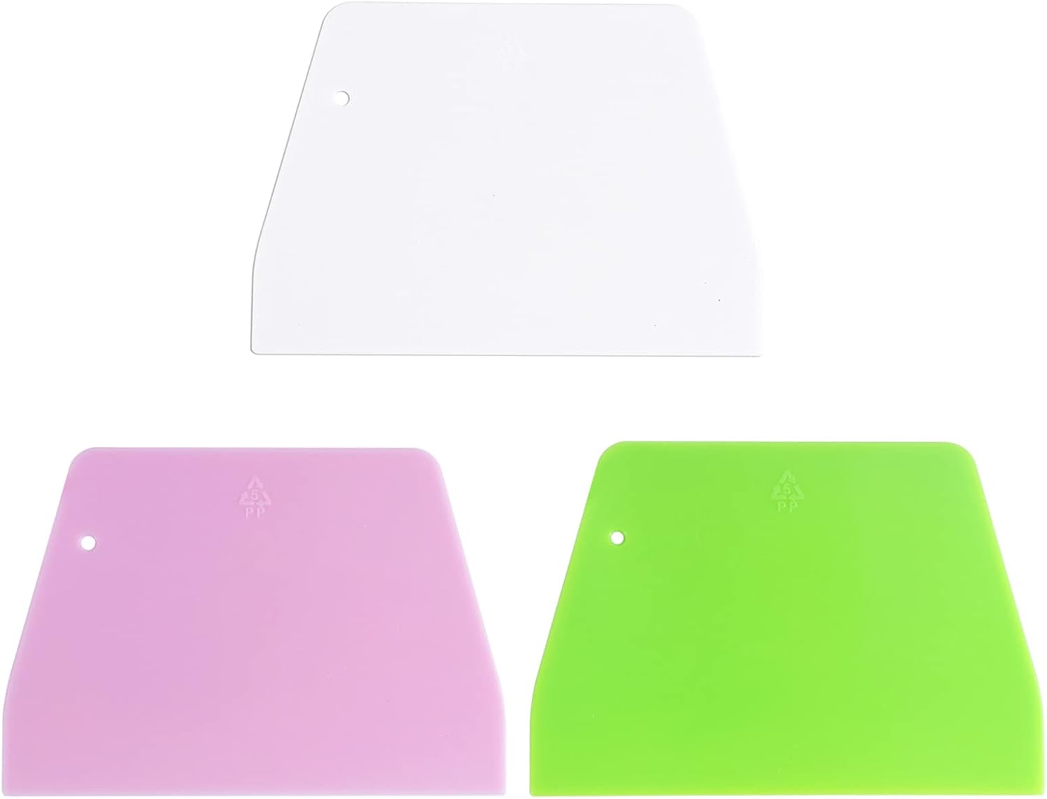 Amazon.com: 3 Pieces Trapezoidal Dough Scrapers Plastic Dough Scraper ...