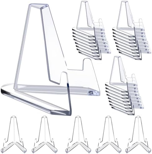 Amazon.com: NIUBIER Card Display Stand, 30 Pack Clear Card Stands ...