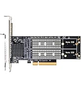 Amazon.com: GLOTRENDS Quad M.2 PCIe NVMe Adapter Without PCIe Splitter ...