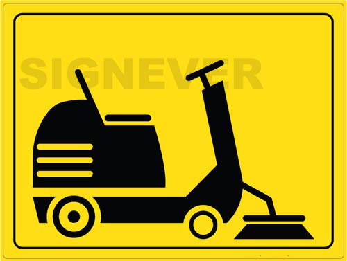 SIGN EVER Sweeper Parking Caution Information Sign Stickers Hospital ...