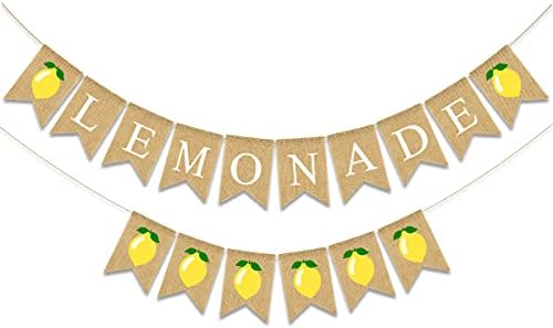 Amazon.com: VILIFEVER Pink Yellow Lemonade Banner for Lemonade Stand ...