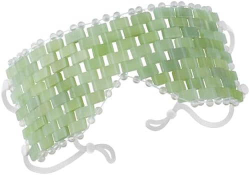 Amazon.com: Jade Eye Mask - with Adjustable Strap for face 100% Natural ...