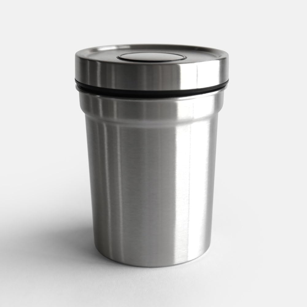 Amazon.co.jp: ダルトン(Dulton) ステンレス ジャー ウィズ プレス リッド M ワンタッチOPENの魅力 高さ159mm φ118mm 容量:約900ml M-0436M ...