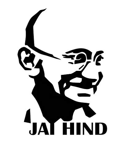 Ansh Gandhi,Bapu Sticker for Hood, Bumper, Windows, Sides (Black ...