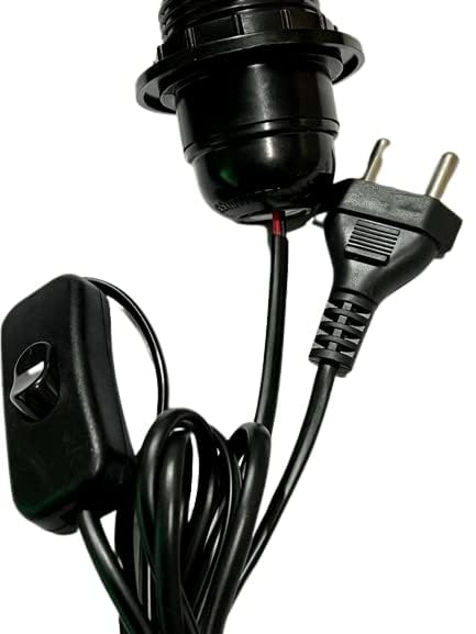 Homenique E27 2-Pin Plug-In Light Fitting Hanging lantern cord with ...