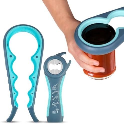 Amazon.com: Blue Jar Opener. 4 in 1 Multi Function Can Opener, Bottle ...