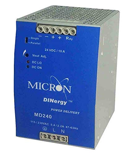 Amazon.com: Micron, MD240-24A-1C, 240W,10Amp 24Vdc Power Supply ...