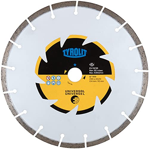 TYROLIT 125mm Dry Cutting Diamond Blade, Segmented Stone and Tile ...