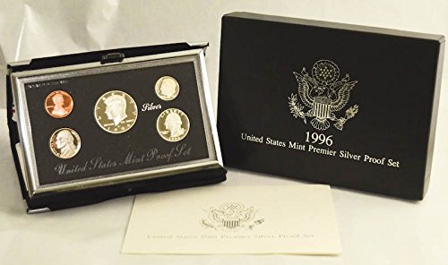 1996 S UNITED STATES MINT PREMIER SILVER PROOF SET PENNY, NICKEL DIME ...
