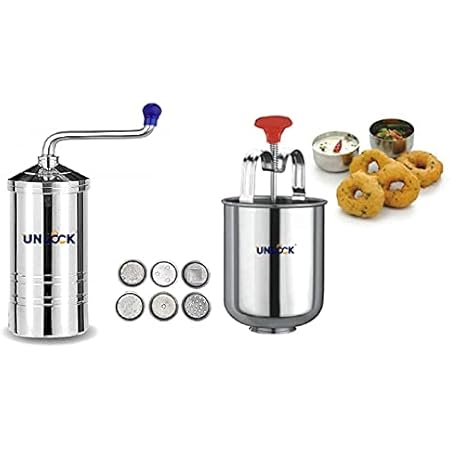 Buy R.E Stainless Steel Sev Chakli Murukku Sancha Maker Machine with 6 ...