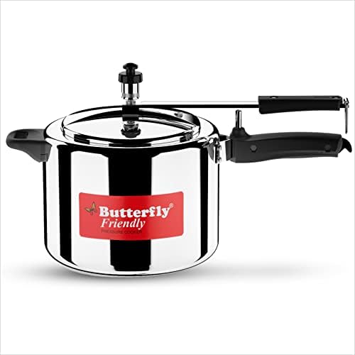 Buy Butterfly Blue Line Wider Stainless Steel Pressure Cooker, 3.5 ...