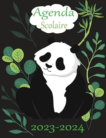Agenda Scolaire Panda 2023-2024: Organisatrice d’écoles primaires pour ...