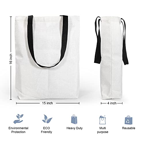 Snapklik.com : Sublimation Tote Bags Blanks Bulk, 10pack Long Polyester ...