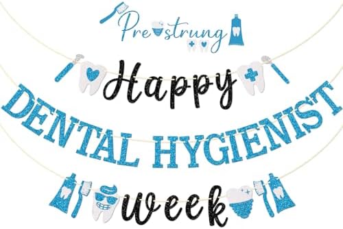 Amazon.com: FOZEE Happy Dental Hygienist Week Banner, Pre-strung Dental ...