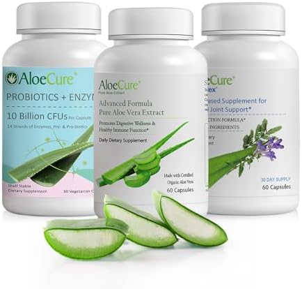 Amazon.com: AloeCure Organic Aloe Vera Capsules Pack - 3 Pieces ...