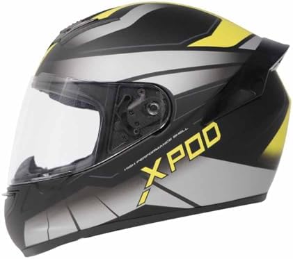 TVS XPOD Aerodynamic Helmet for Men-ISI Certified, Ultrawide Visor ...