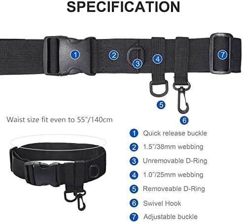 Bombrooster Adjustable Fishing Wader Belt with Fishing Rod Holder ...