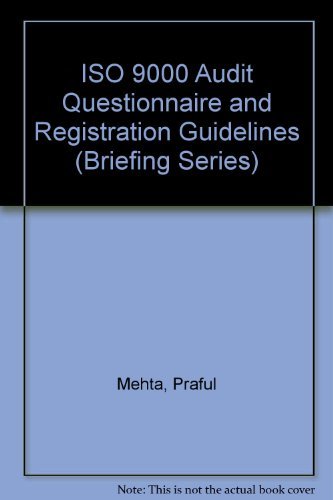 Buy ISO 9000 Audit Questionnaire and Registration Guidelines (Briefing ...