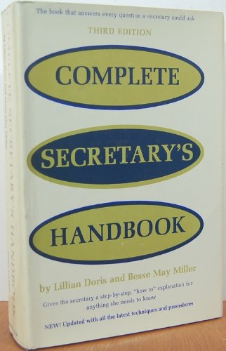 Complete secretary's handbook,: Doris Lillian: 9780131633940: Amazon ...