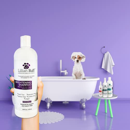 Lillian Ruff Ultra-Brightening Professional Whitening Shampoo For Dogs ...