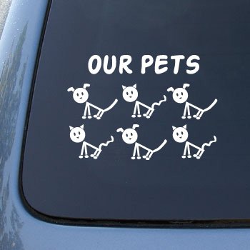 STICK PETS - Dog Cat Figures - Vinyl Decal Sticker 1649 | Vinyl Color ...