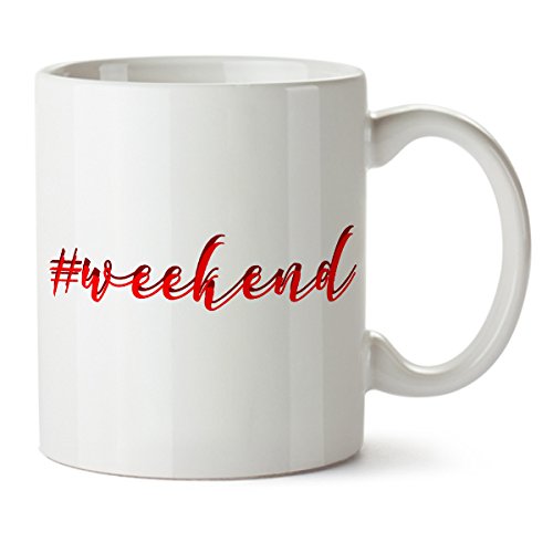 Buy Weekend Porcelain Coffee Mug - 11oz Ceramic Mug for Weekend Lovers ...