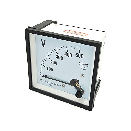 96mmX96mm AC 0-500V Zero Setting Square Plastic Case Analog Volt Test ...