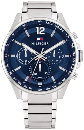 Tommy Hilfiger Men's Navy Dial Blue Silicone Watch - 1791721: Buy ...