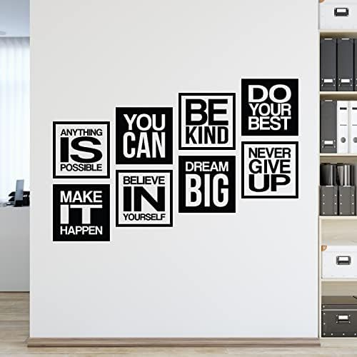 Amazon.com: 4 Sheets Inspirational Wall Decals Peel and Stick ...