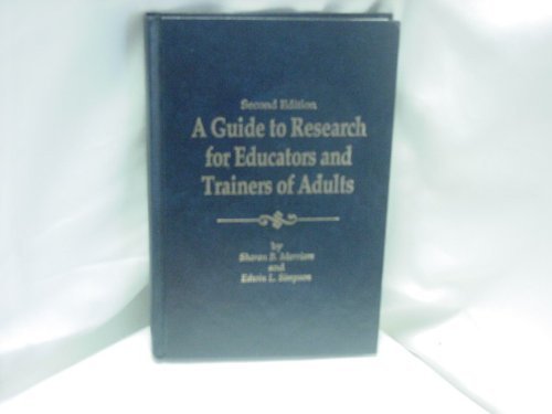 Amazon.co.jp: A Guide to Research for Educators and Trainers of Adults ...