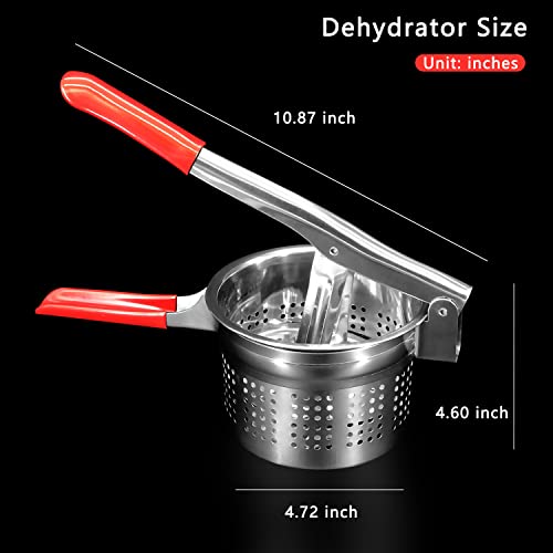 Stainless Steel Vegetable Squeezer, Upgrade Non-Slip Red Silicone ...