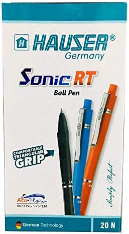 Hauser Sonic RT Ball Pen Box Pack | 0.7 mm Tip Size | Smooth Writing ...