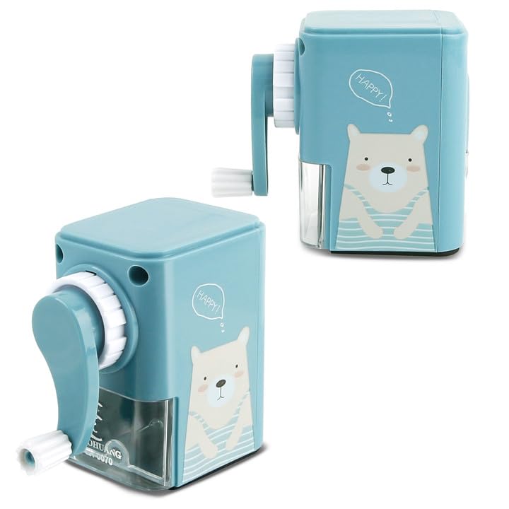 Amazon.com : Manual Pencil Sharpener Cartoon Hand Crank Colored Pencils ...