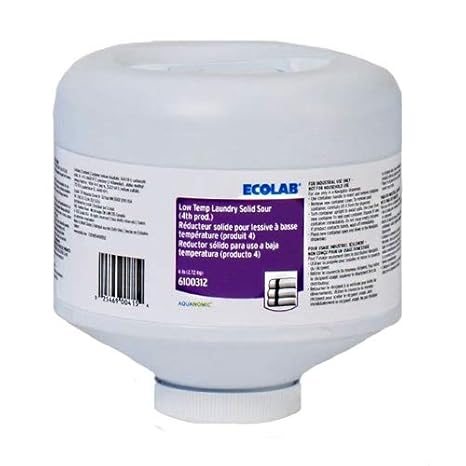 ECOLAB Aquanomic Low Temp Laundry Solid Sour (4th Product)-6 LB: Amazon ...