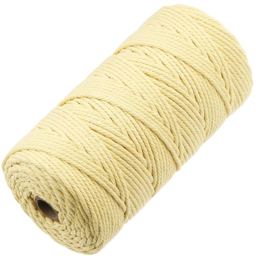 GOHOF Macrame Cord 3mm x 150m Premium Cotton Macrame Rope, 4 Strand ...