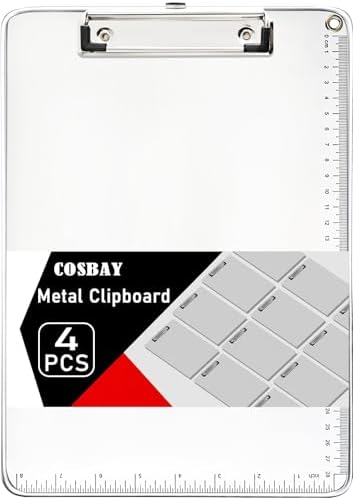 Amazon.com : COSBAY 4 PCS Metal Clipboard,Heavy Duty Aluminum Clipboard ...
