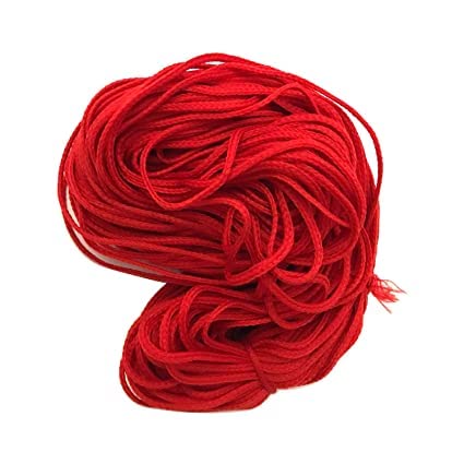 Shri ji Religious Red Sacred Thread Laal Silk Dhaga[ 30 Meter] : Amazon ...