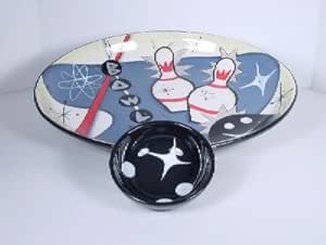 Amazon.com: Bowl-O-Rama Bowling Design Chip & Dip Set : Home & Kitchen