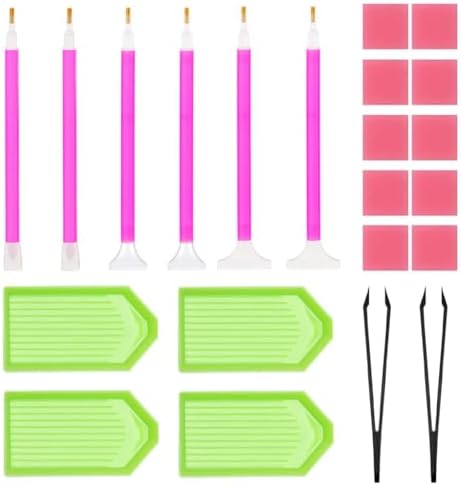Diamond Crraftz 22-Piece Diamond Painting Toolkit: 3D Embroidery ...