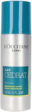 L'OCCITANE Cap Cedrat Deodorant Spray 130ml | Fresh, Alcohol-Free ...