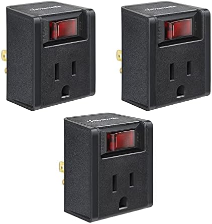 UltraPro Grounded Power Switch, 2 Pack, Outlet Extender, 3 Prong, Easy ...