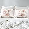 Amazon.com: Erosebridal Kids Rabbit Sheet Set Full Size,Pink Floral Bed ...