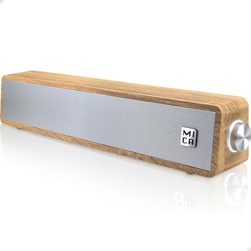 Amazon.com: Computer Speakers, Wood Wireless Sound Bar Speaker for ...