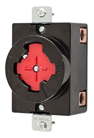 Hubbell HBL20443 Hubbellock Receptacle, 30 amp, 480V, 3 Pole 4 Wire ...