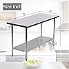 Amazon.com: Kitchen Work Table Scratch Resistent and Antirust Metal ...